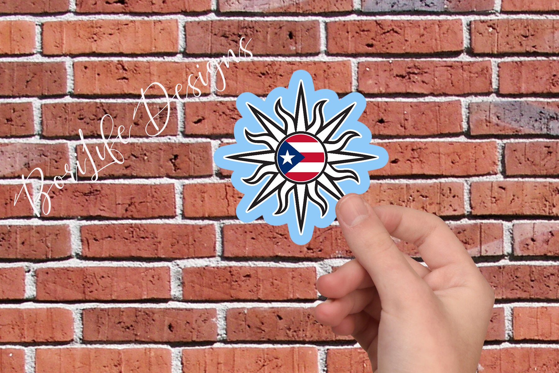 Puerto Rico Flag Star Sticker Design - Etsy