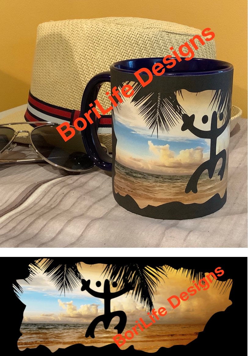 Unique Boricua Coffee Mug Puerto Rico Taino Coqui in Island Design - Etsy