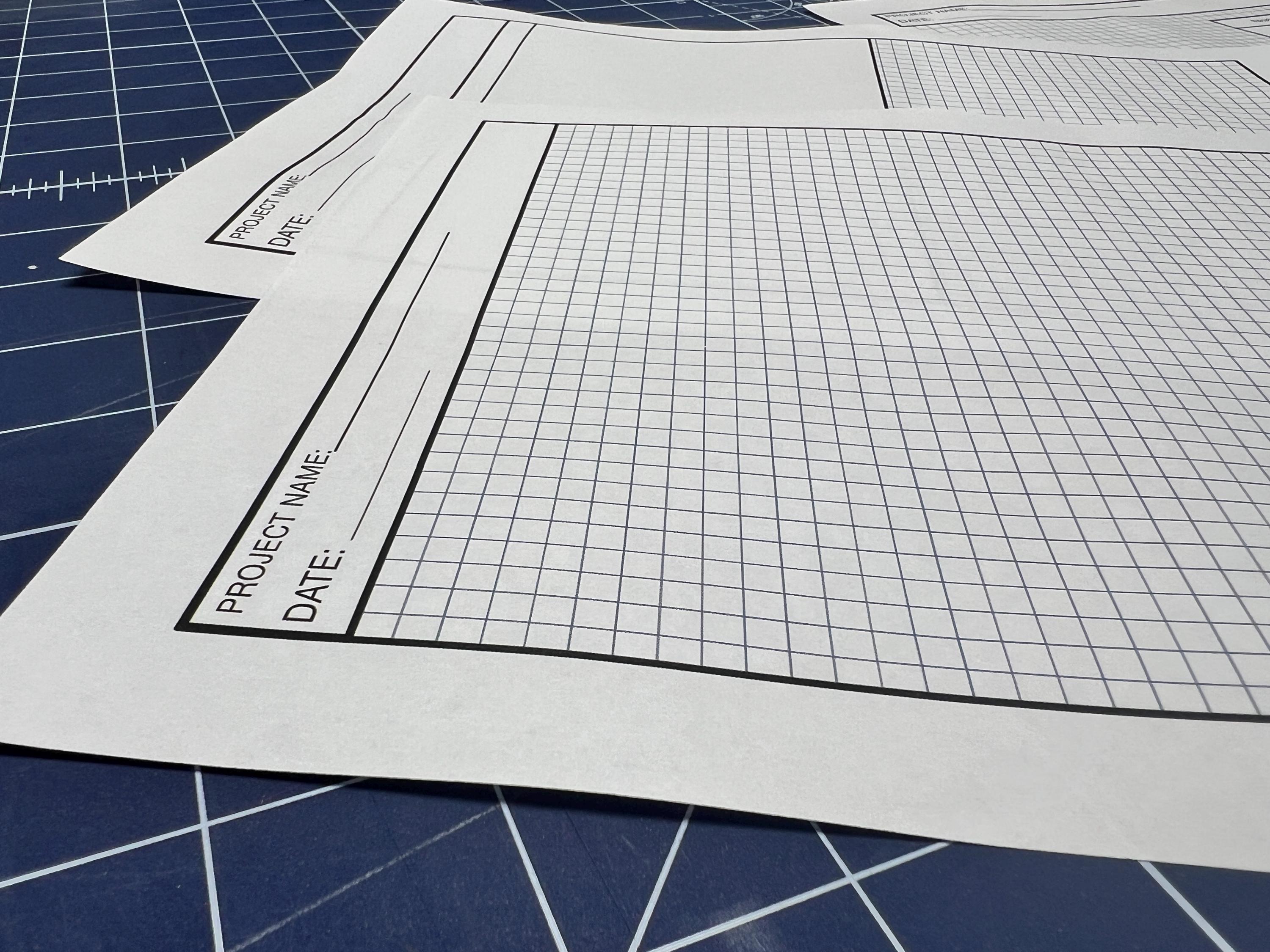 Printable Engineering Grid Paper Templates: Project Planner (PDF + PNG ...