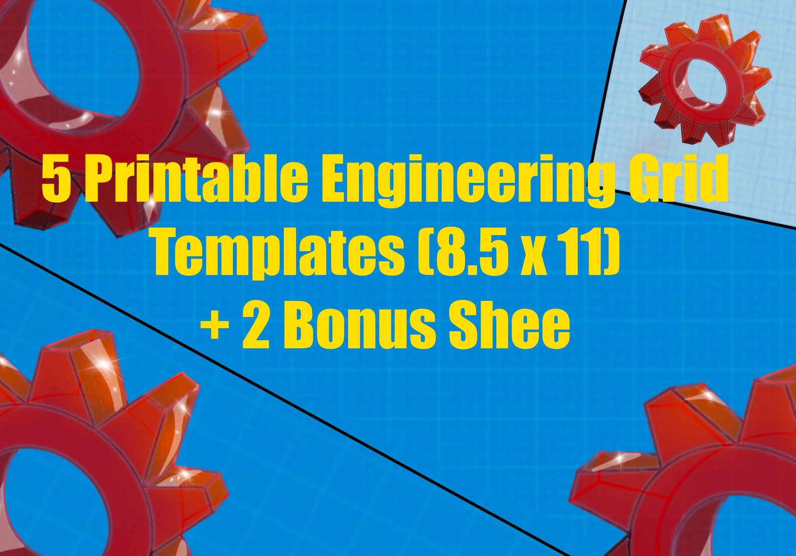 Printable Engineering Grid Paper Templates: Project Planner (PDF + PNG ...