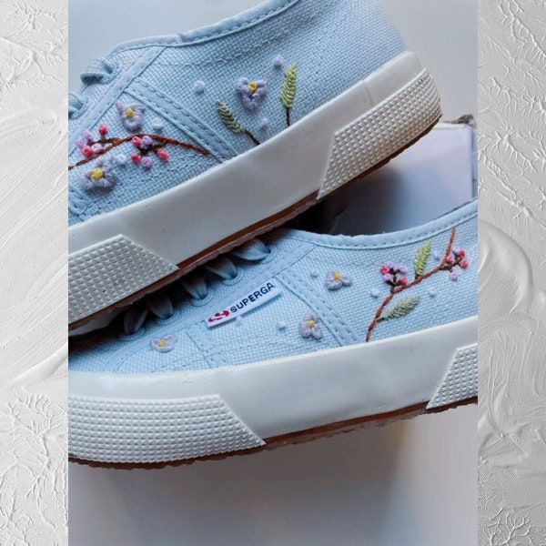Embroidered Shoes - Etsy