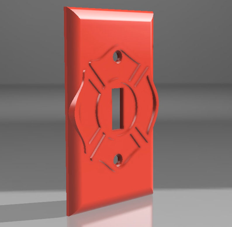 3d Stl File - Fire Department Stl File - Light Switch Plate Stl - 3d ...