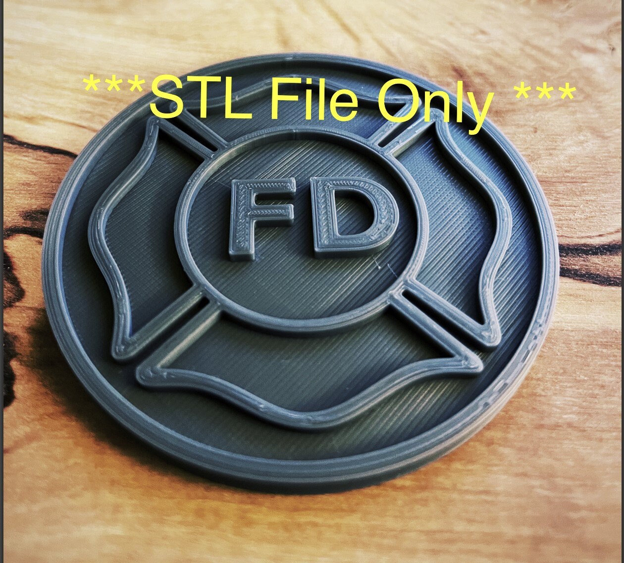 Fire Department-firefighter-drink Coaster-maltese Cross-coaster STL-FD ...