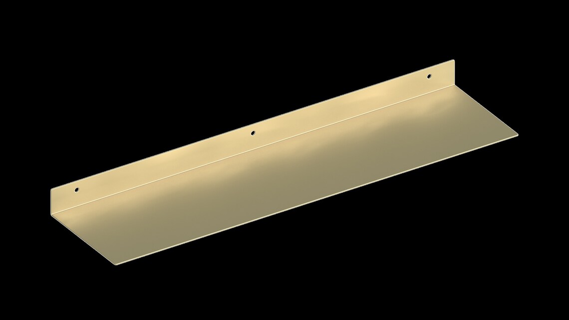 Wall Mounted Floating Metal Shelf | Etsy