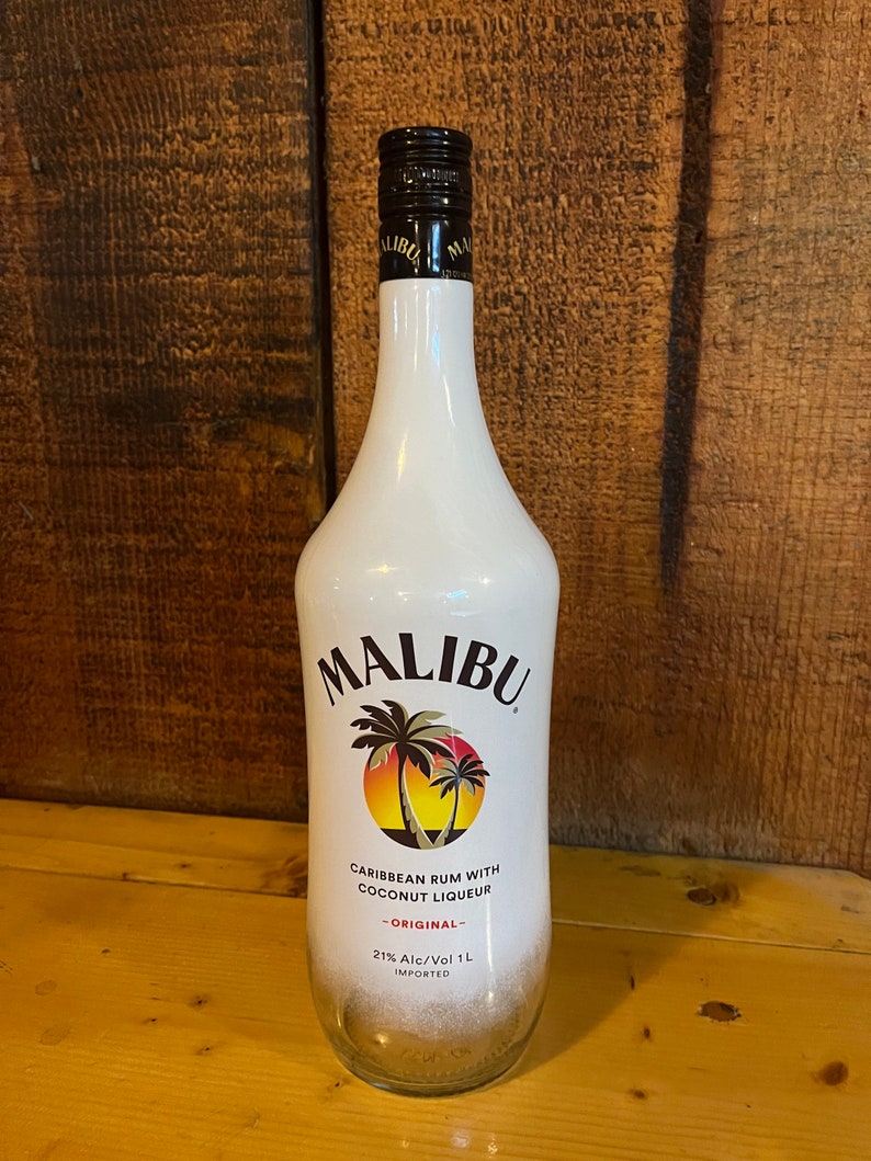 Empty Malibu Rum Liquor Bottle - Etsy