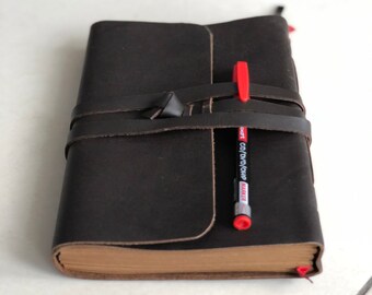 Leather Journal Writing Notebook Leather Bound Daily Notepad - Etsy