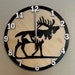 Elk and Mountains Silhouette Clock, Laser Cut Wood Clock, Hanging Clock ...