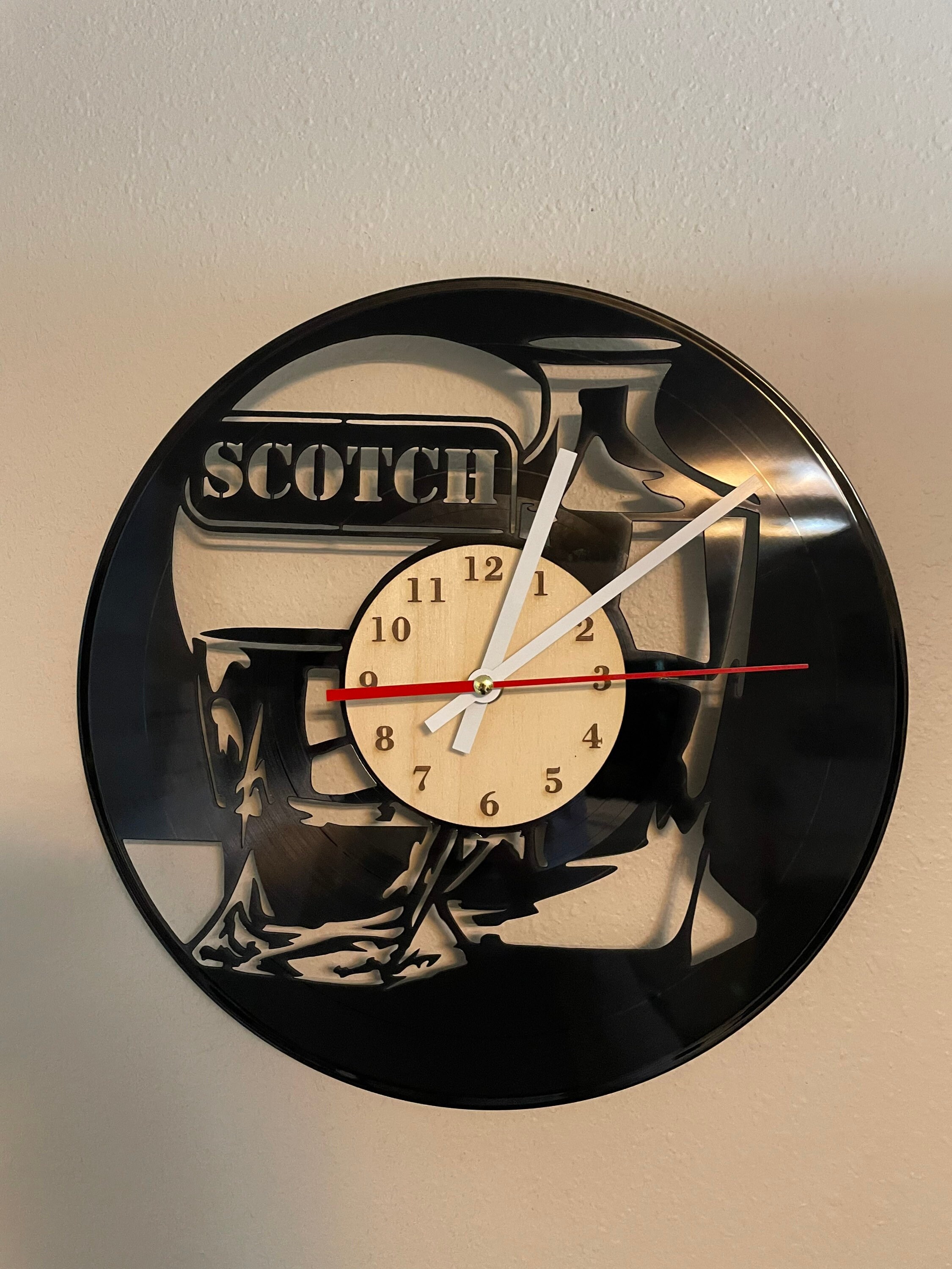 Vinyl Record Clocks Made From Actual Records - Wood Dial - Many Options ...