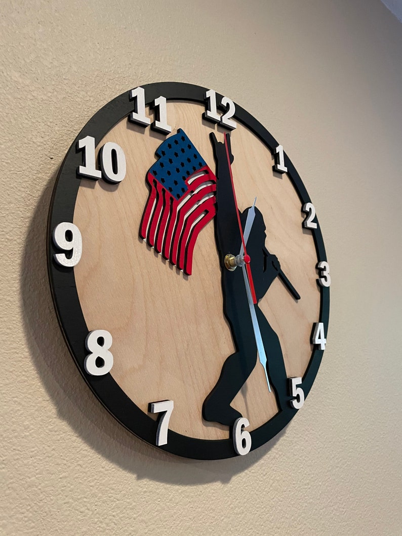 Bigfoot Sasquatch Wall Clock Laser Cut Wood Clock Hanging - Etsy