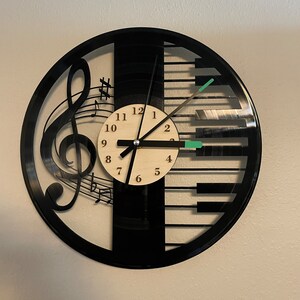 Vinyl Record Clocks Made From Actual Records - Wood Dial - Many Options ...