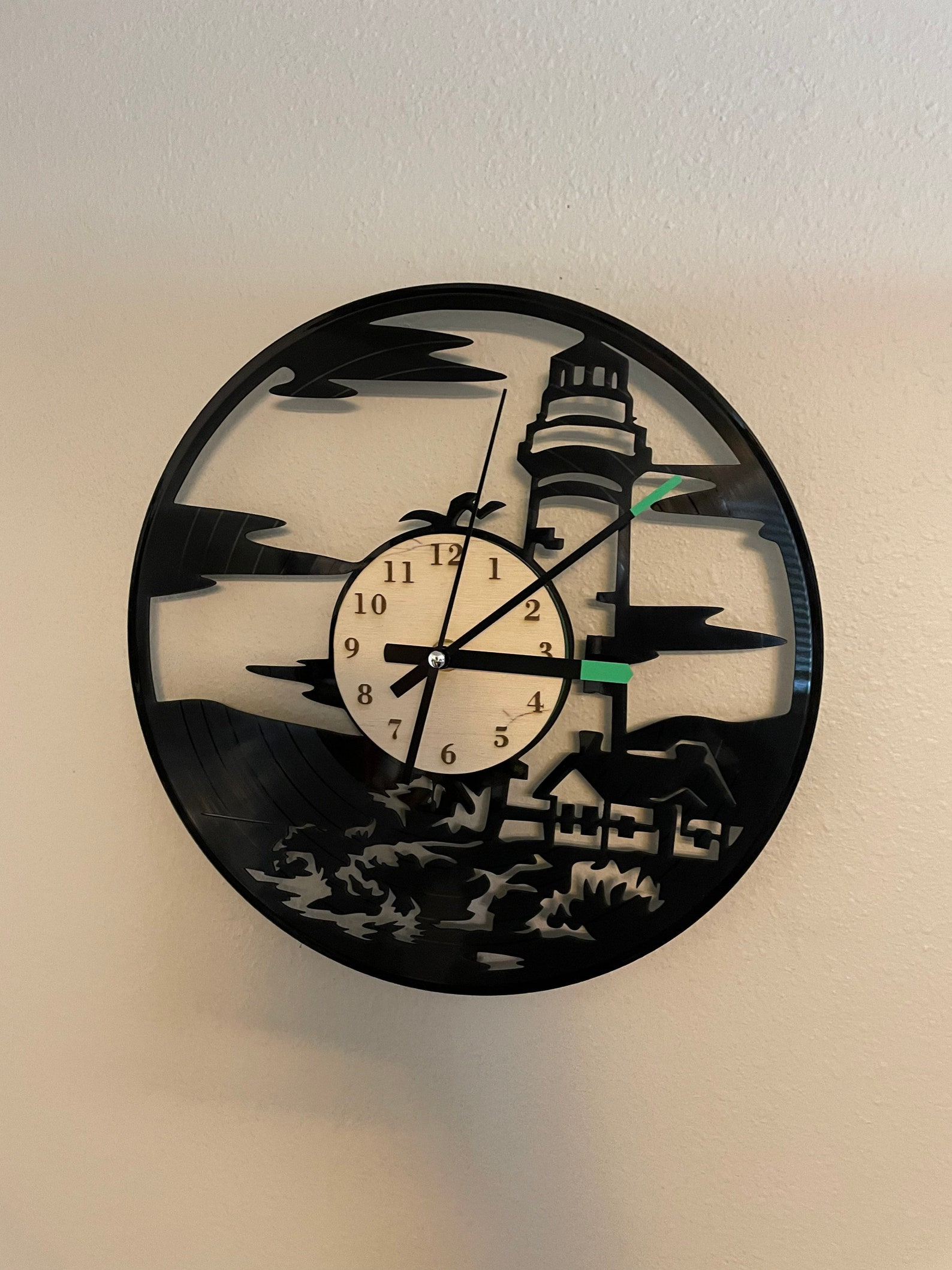 Vinyl Record Clocks Made From Actual Records - Wood Dial - Many Options ...