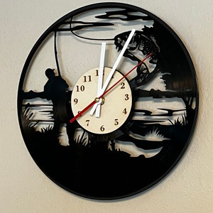 Vinyl Record Clocks Made From Actual Records - Wood Dial - Many Options ...
