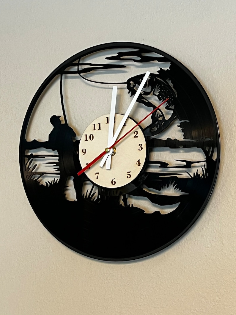 Vinyl Record Clocks Made From Actual Records - Wood Dial - Many Options ...