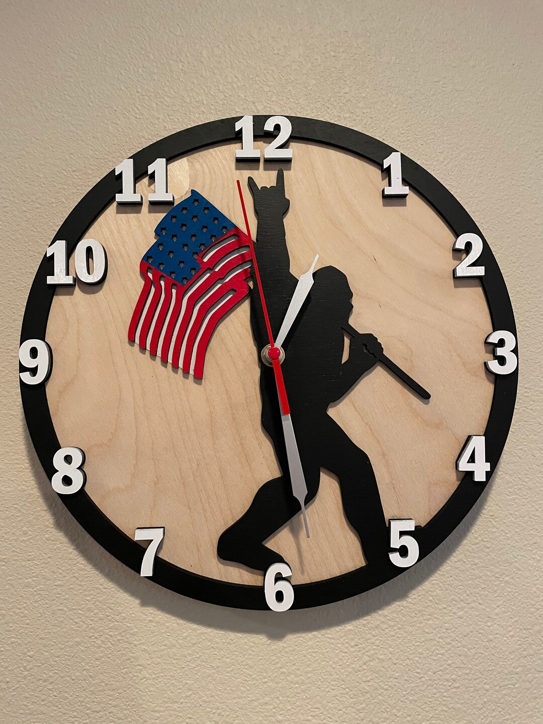 Bigfoot, Sasquatch Wall Clock, Laser Cut Wood Clock, Hanging Clock ...