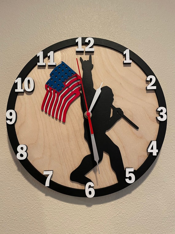 Bigfoot Sasquatch Wall Clock Laser Cut Wood Clock Hanging - Etsy