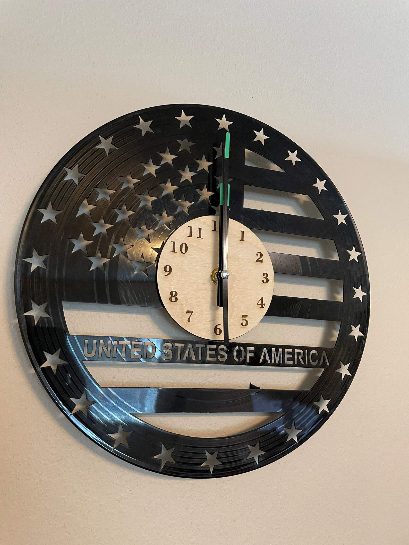 Vinyl Record Clocks Made From Actual Records Wood Dial - Etsy