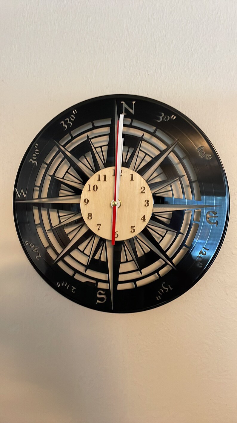 Vinyl Record Clocks Made From Actual Records - Wood Dial - Many Options ...