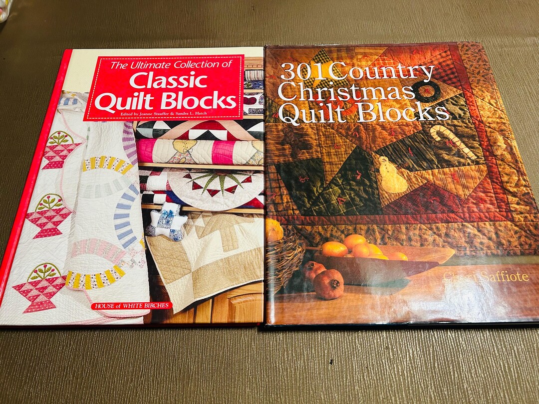 Book (2) Quilt Block Books Quilt Blocks Sewing Guide Christmas Holiday ...