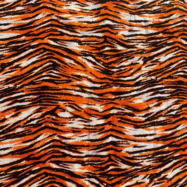 Tiger Print Fabric - Etsy