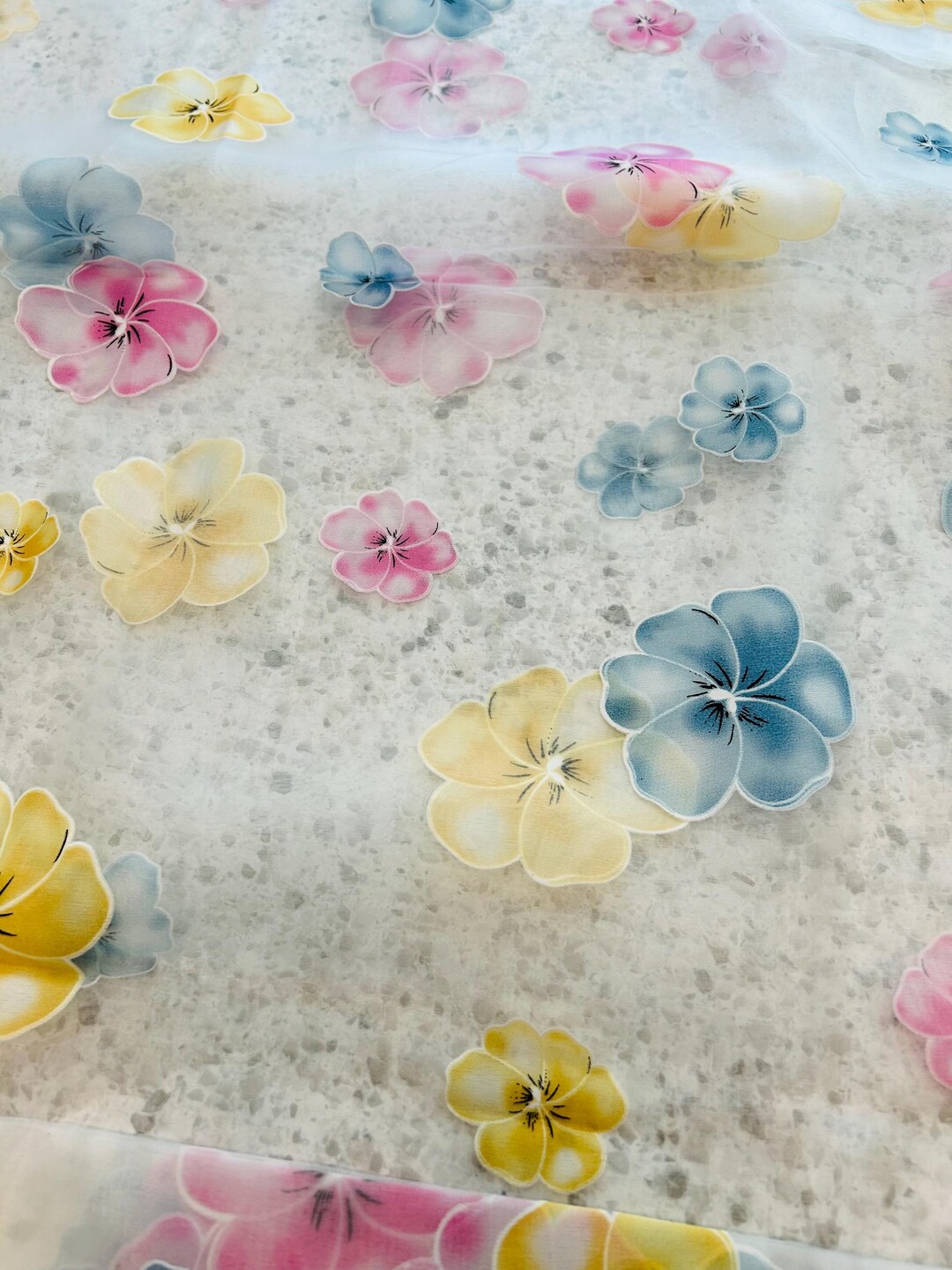 Sheer Floral Fabric - Etsy
