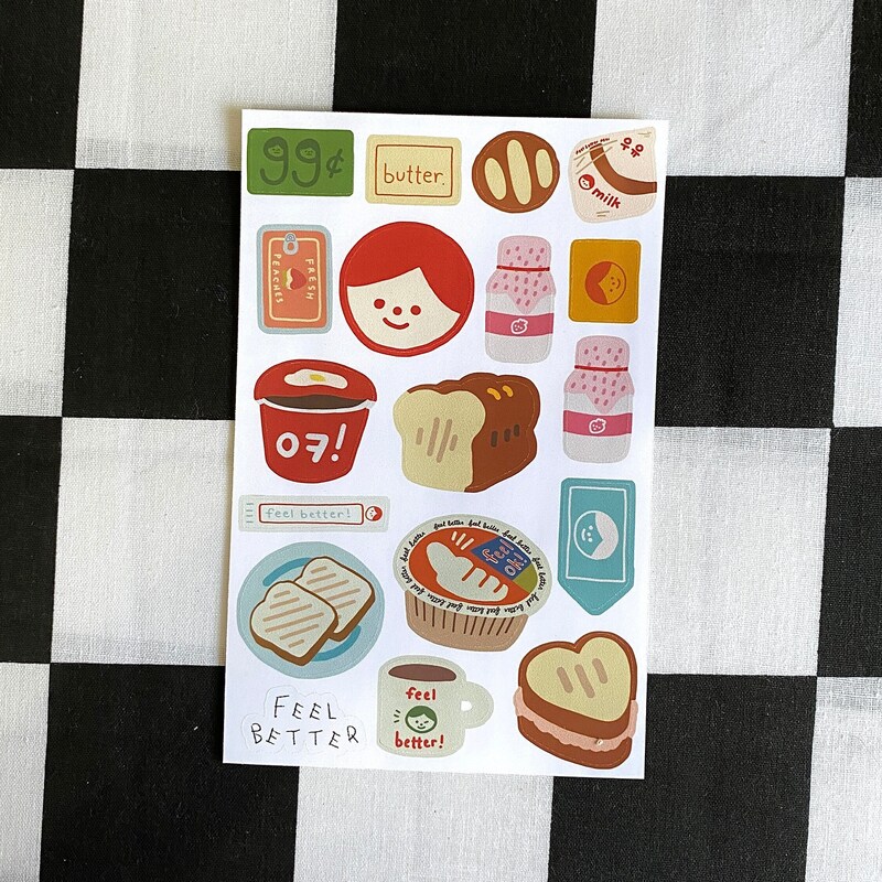 Cute Korean Food Stickers - Etsy