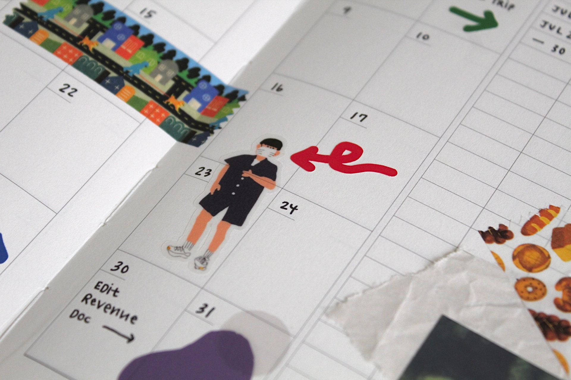 Right here sticker sheet bullet journaling planning arrows | Etsy