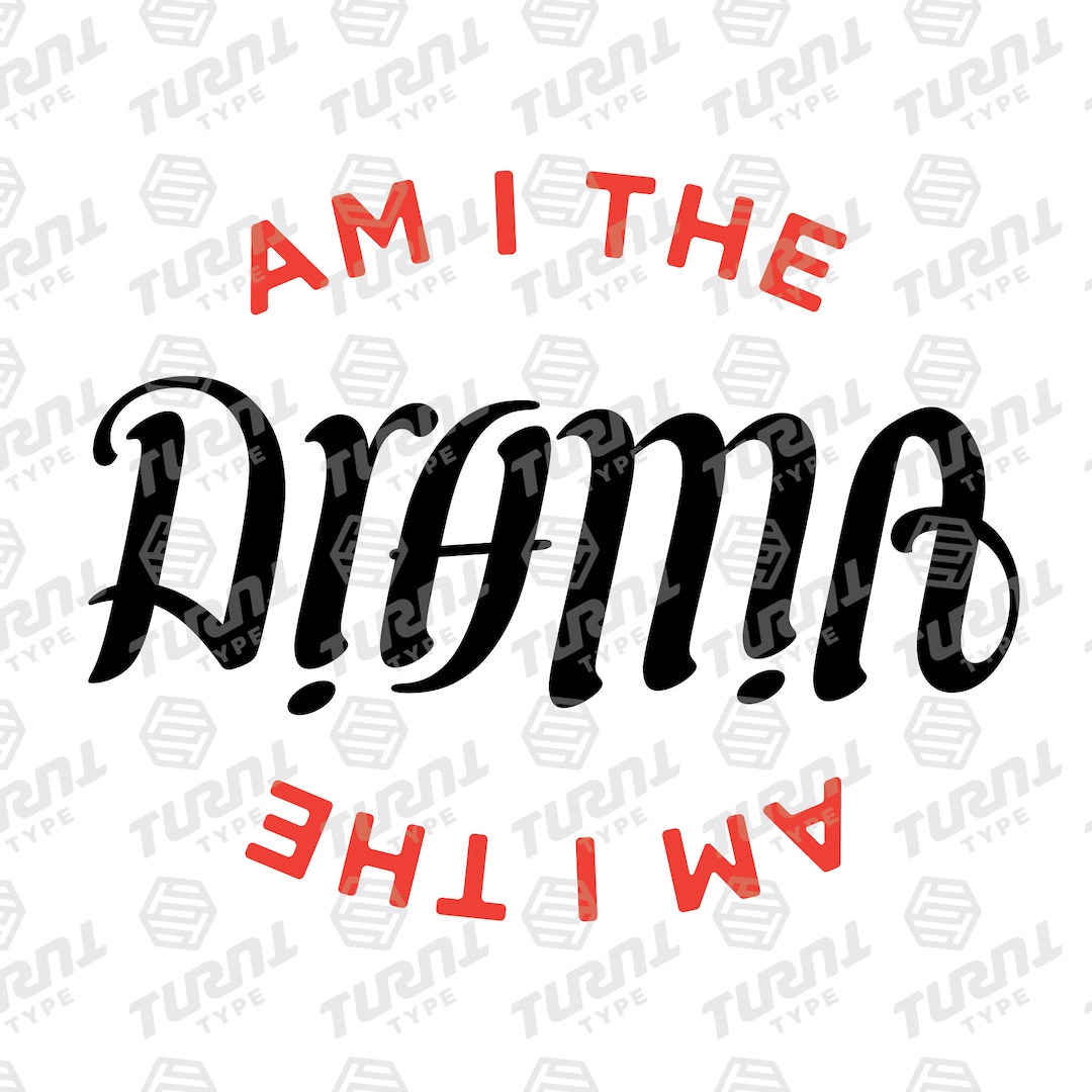 Drama / Villain Ambigram - Vector File - SVG, EPS, PNG - Etsy