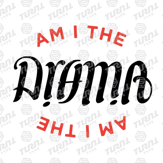 Drama / Villain Ambigram Vector File SVG EPS PNG - Etsy