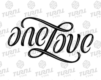 SVG Download: Love / Pain Ambigram Tattoo Design - Etsy