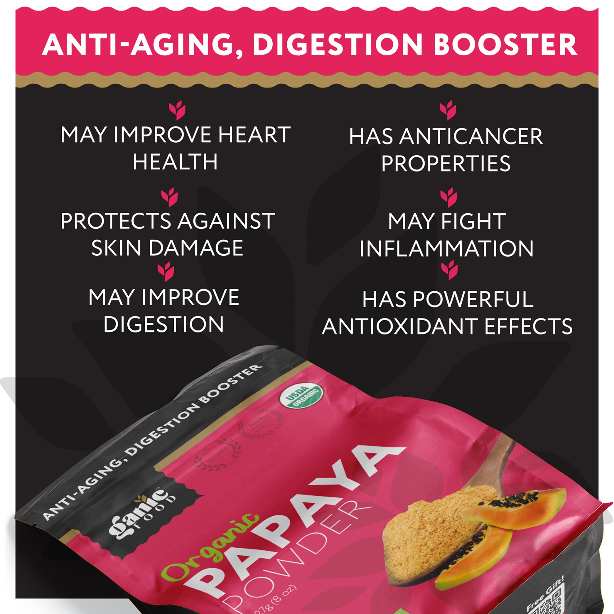 Organic Papaya Fruit Powder by Ganic Food Antioxidant Papaya Enzyme for ...