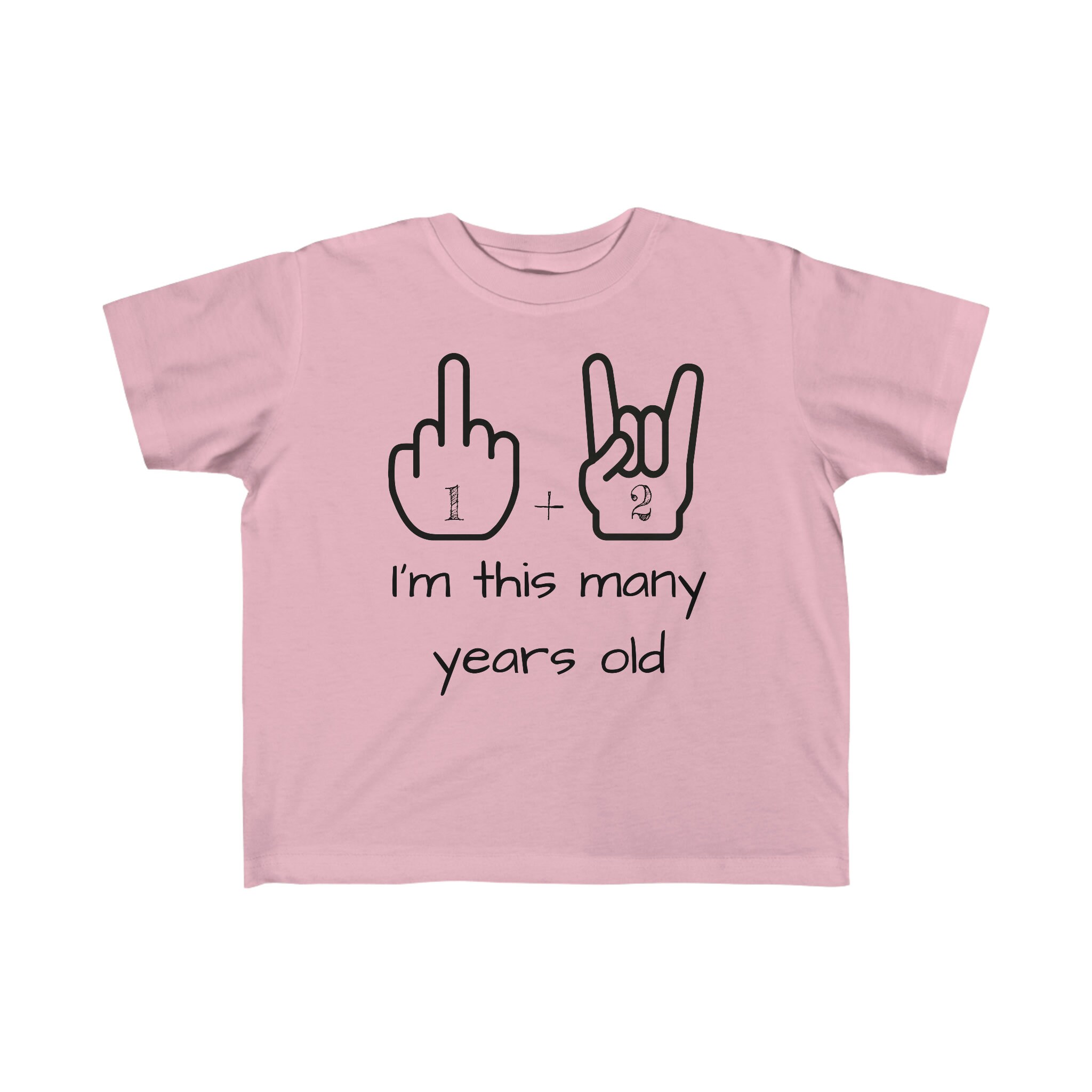 Toddler Birthday Kids Middle Finger Three Year Old Shirt - Etsy