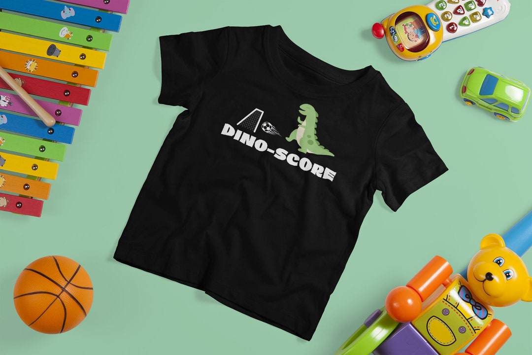 Dino Score | Dinosaur Soccer | Kids Soccer Gift | Kids Soccer Shirt ...