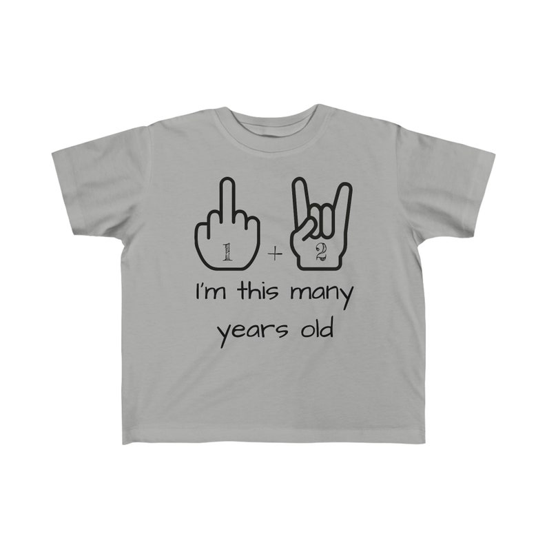 Toddler Birthday | Kids Middle Finger | Three Year Old Shirt | Three ...