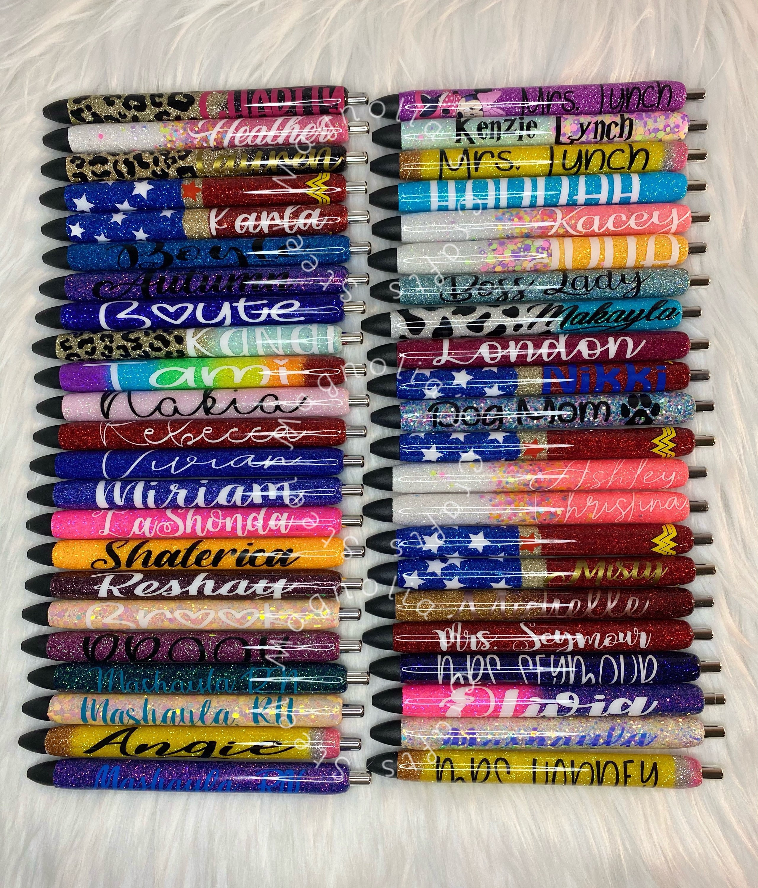 Design Your Own Custom Epoxy Glitter Pens Gel Pens Epoxy | Etsy UK