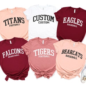 Custom College Spirit Shirts, Personalized Mascot T-shirts, Custom ...