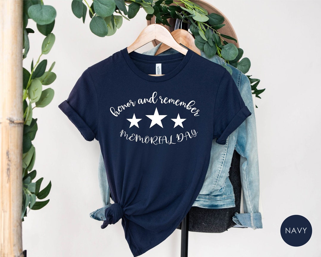 Remember and Honor Memorial Day Shirt for Adults and Kids, Memorial Day ...