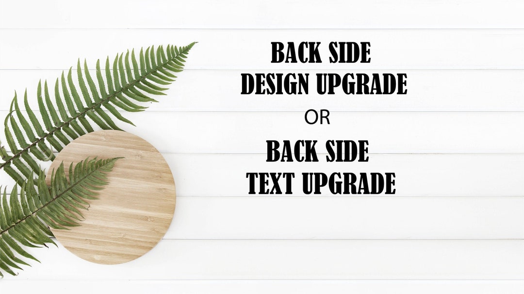Back Side Upgrade, Back Side Text, Back Design, Shirt Not Included - Etsy