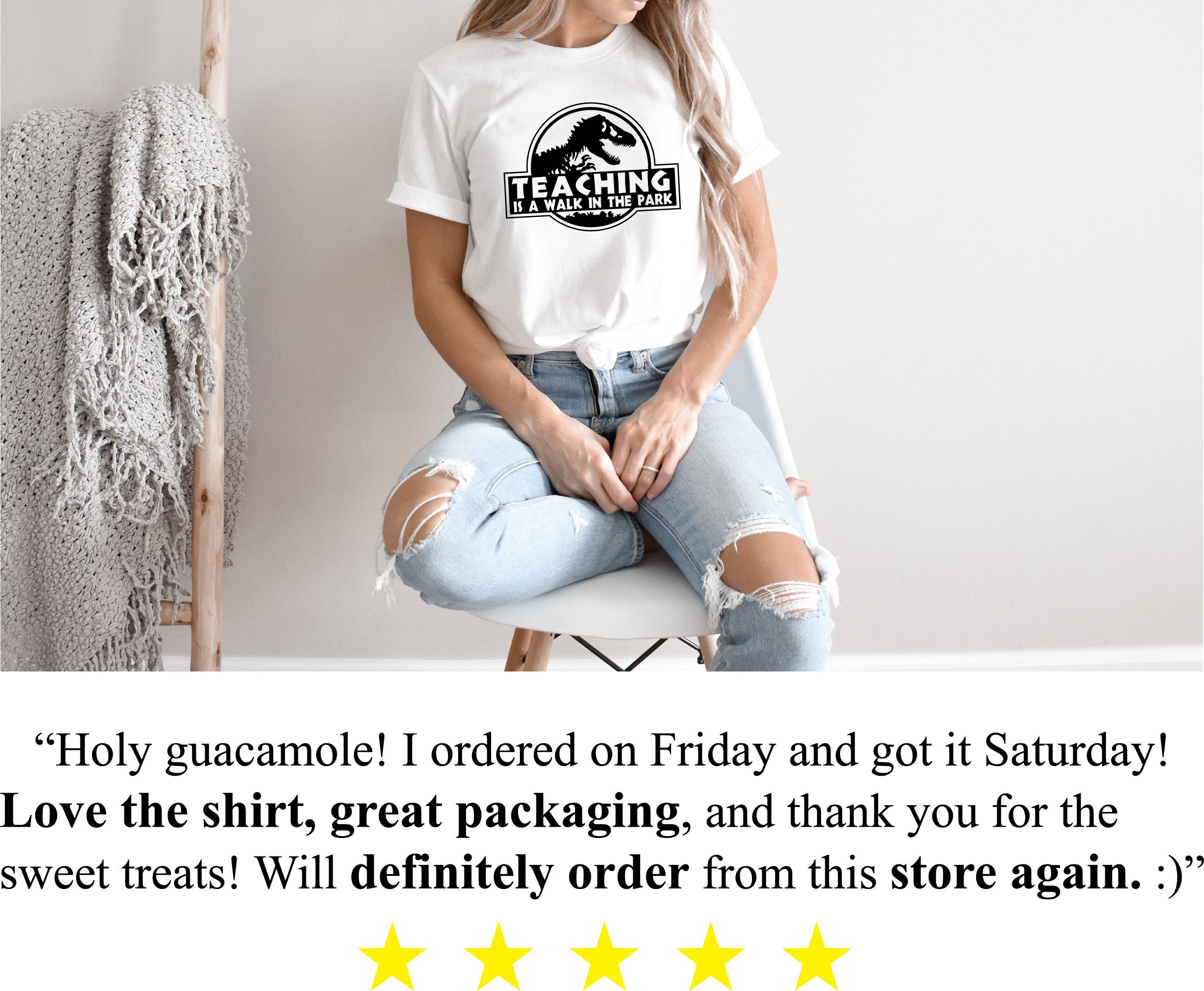 Dinosaur Teacher Shirt Teaching is A Walk in the Park Funny | Etsy