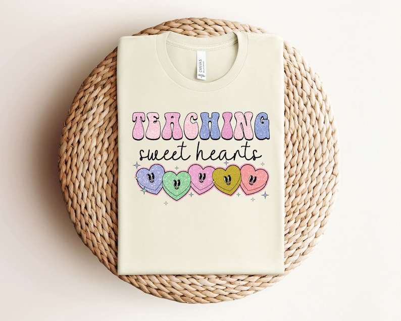 Teaching Sweethearts Shirt, Cute T-shirt Teachers Valentines Day Shirt ...
