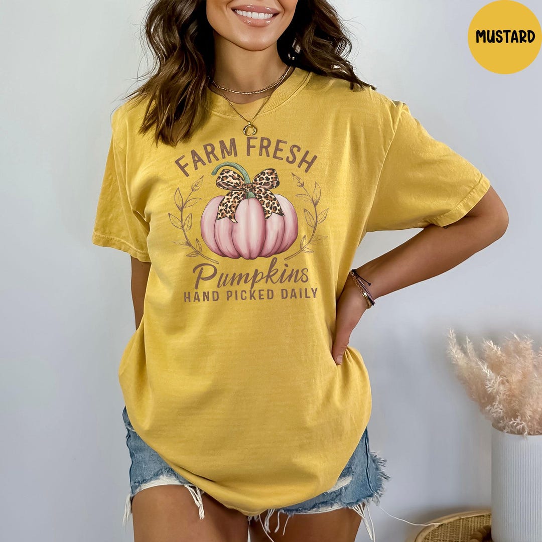 Comfort Colors® Farm Fresh Pumpkins Shirt, Fall Pumpkin Shirt ...