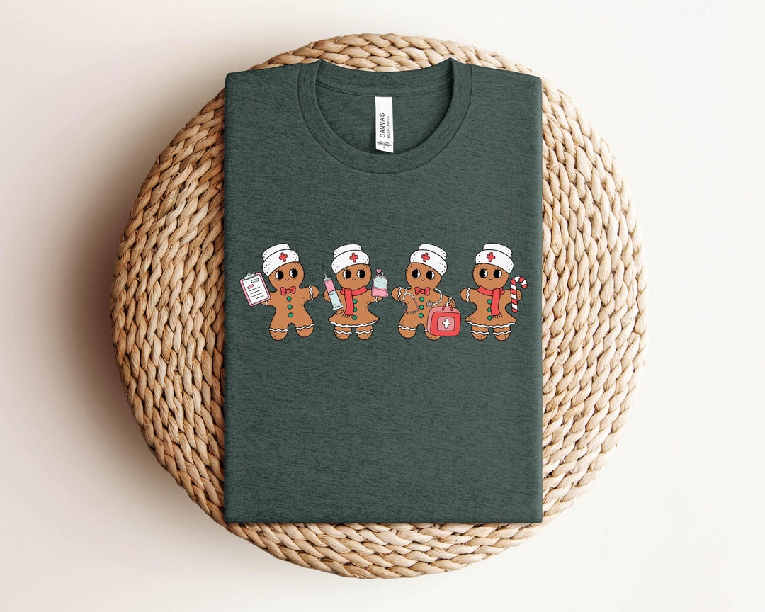 Christmas Nurse Shirts - Gingerbread Nurse T-shirt - Xmas Nurse Gift ...