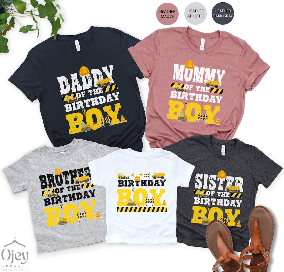 Construction Birthday Shirts - Construction Crew Party T-shirts ...