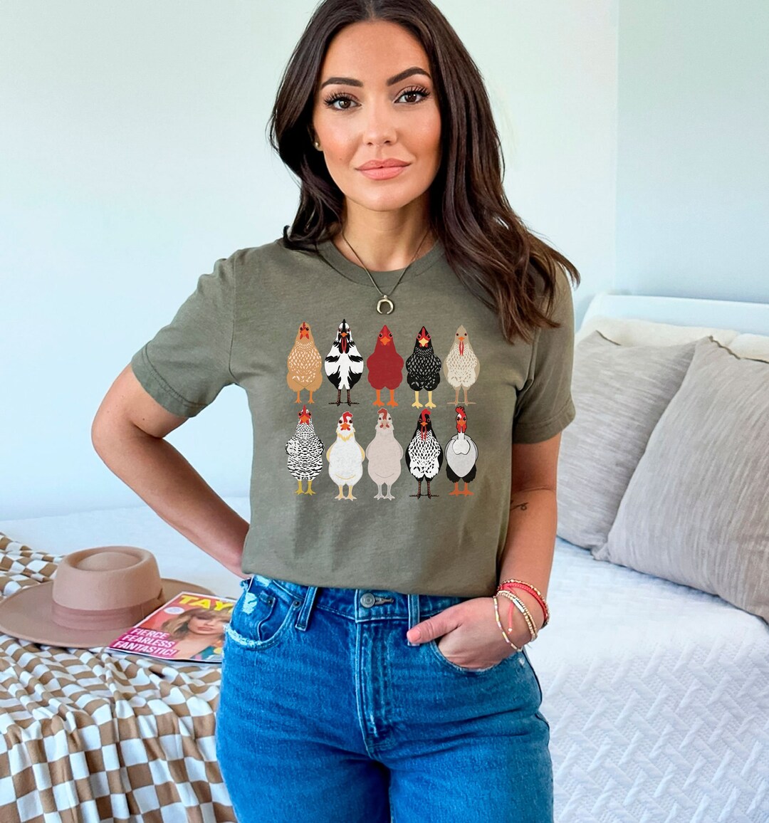 Chicken Lover T-shirt - Farmer Gift - Chicken Breeds Tee - Chicken Lady ...
