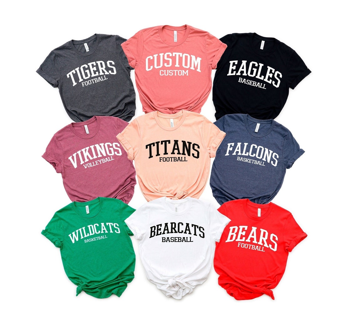 Custom College Spirit Shirts, Personalized Mascot T-shirts, Custom ...