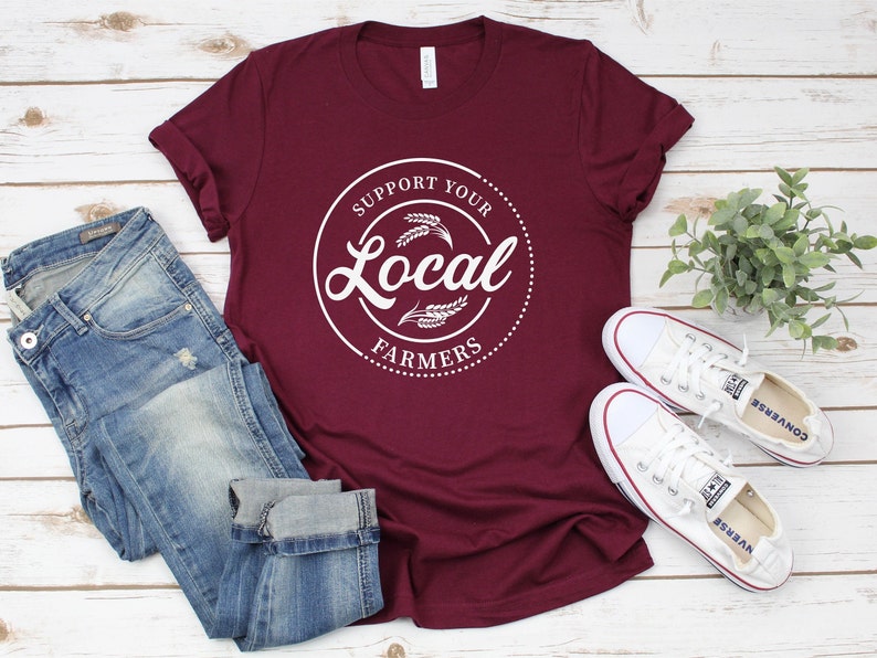 Support Your Local Farmers Shirt Farmer Shirt Local Farm - Etsy