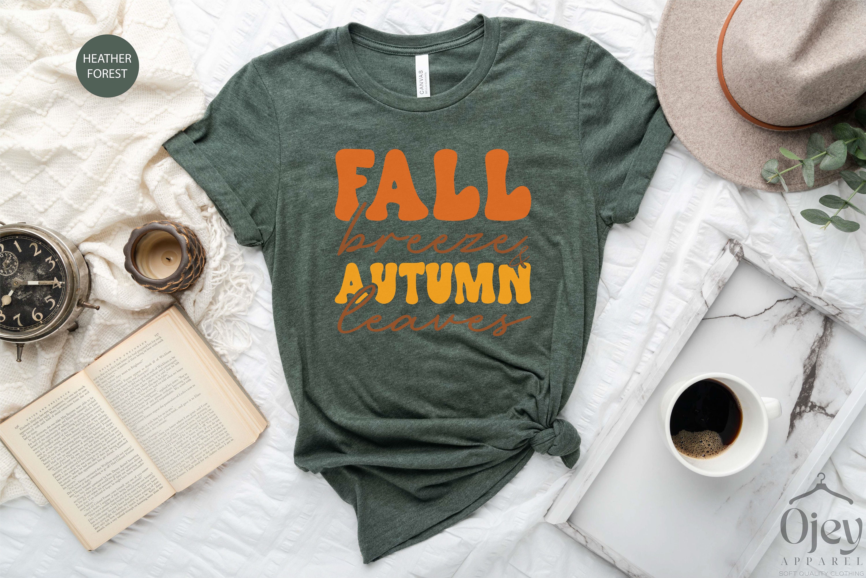 Fall Breeze Autumn Leaves Shirt, Cute Fall Tshirts, Autumn Shirt, Fall ...