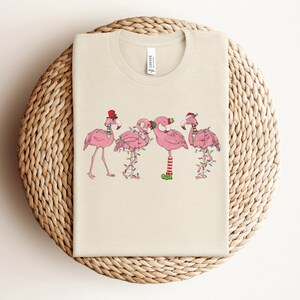 Christmas Pink Flamingo Shirt, Christmas Animal Shirt, Cute Christmas ...
