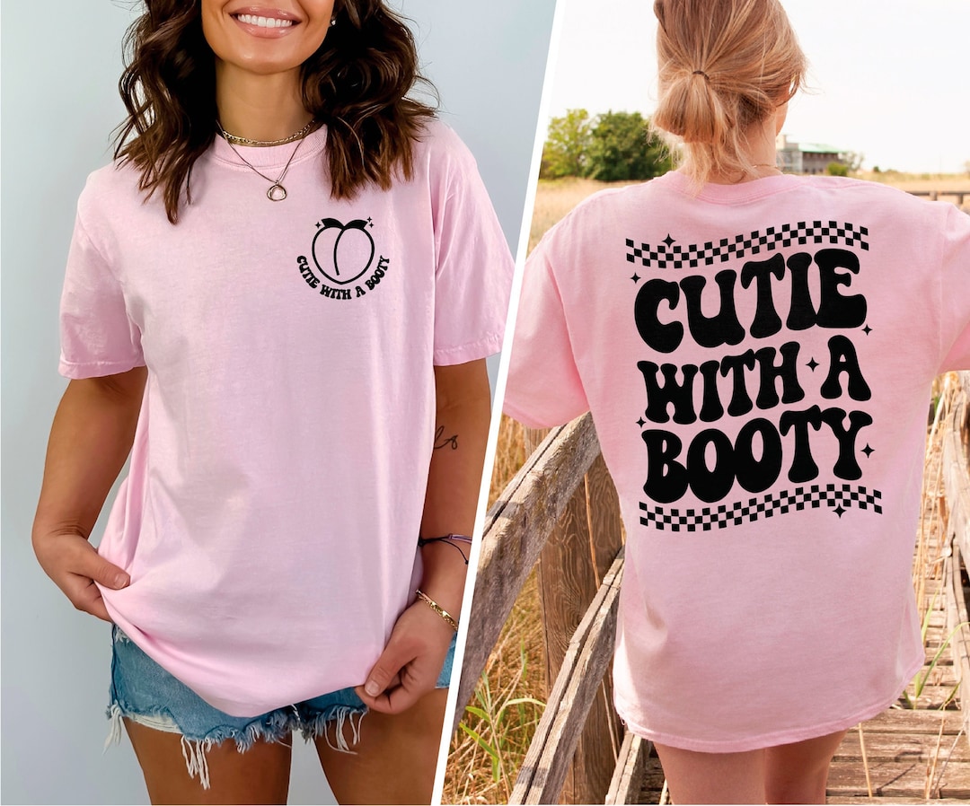 Gym Shirts for Women, Cutie With A Booty Shirt, Women Gym Shirt, Funny ...