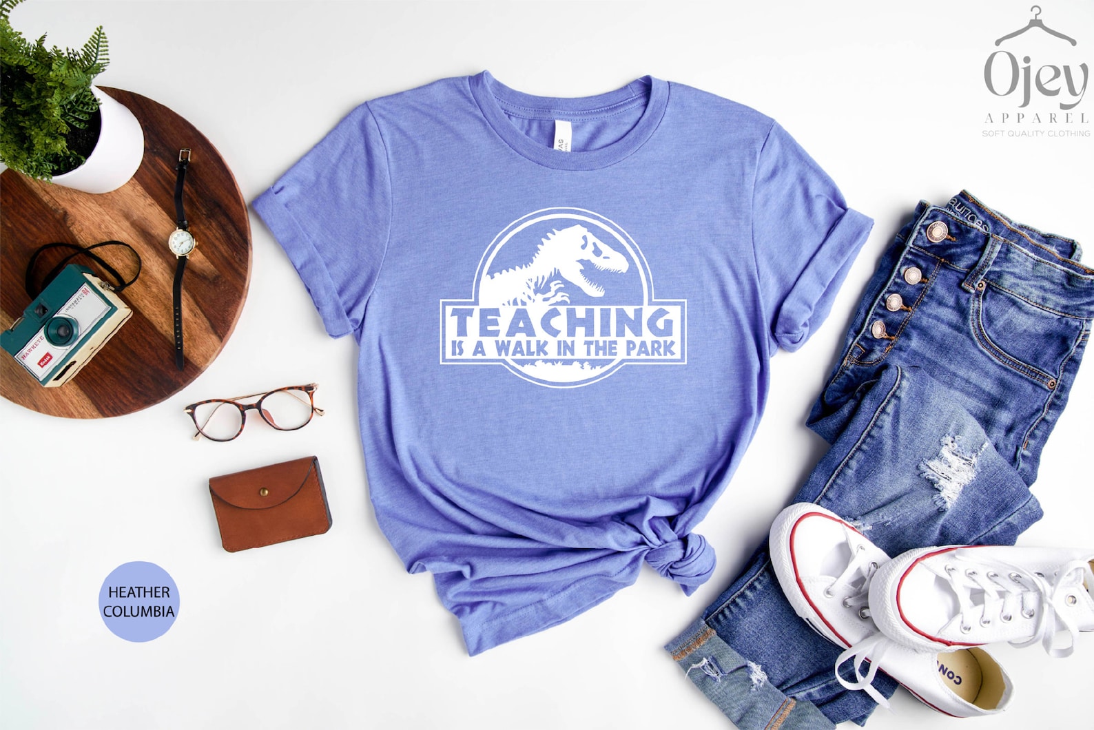 Dinosaur Teacher Shirt Teaching is A Walk in the Park Funny - Etsy