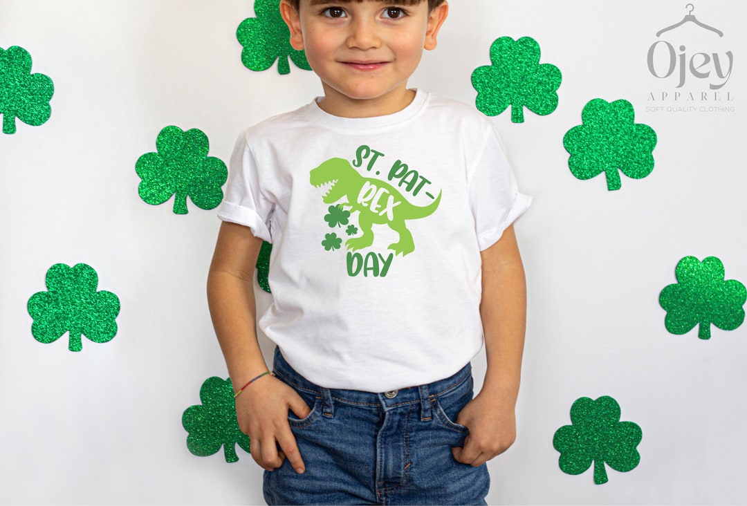 Boys St. Patrex Day Shirt, Dinosaur St. Patrick Shirt, St. Patrick Day ...